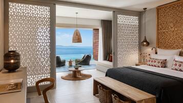 Quarto Familiar, vista para o mar (Swim Up) | Roupa de alta qualidade, minibar, cofre no quarto