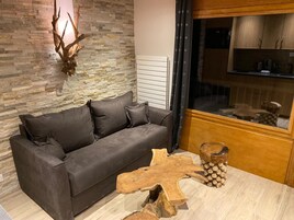 Apartamento básico, suíte (Vue Montagne - 615) | Sacada