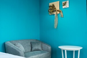 Quarto Duplo de Luxo | Secretária, cortinas/cortinados opacos, quartos insonorizados 