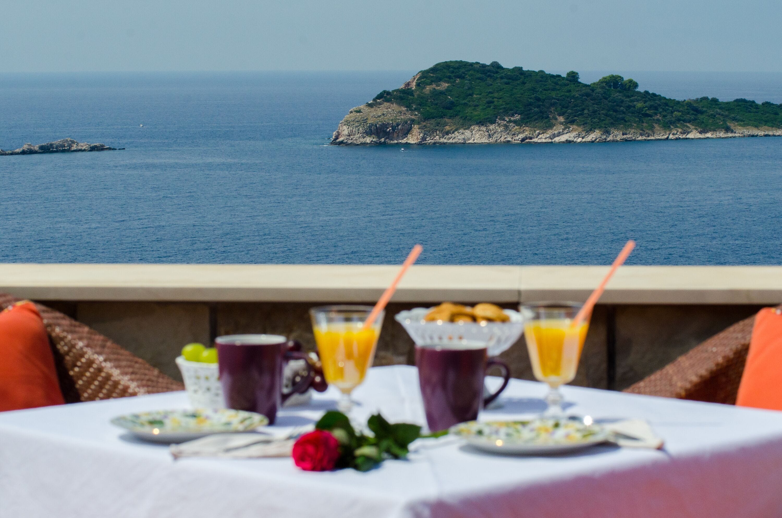 Apartamento, 1 quarto, terraço, vista para o mar | Terraço/pátio interior