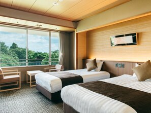 Quarto Twin Tradicional, não fumadores (Japanese-style) | Cofre no quarto, Wi-fi grátis 