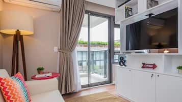 Apartamento (0 Bedroom) | Sala de estar | TV