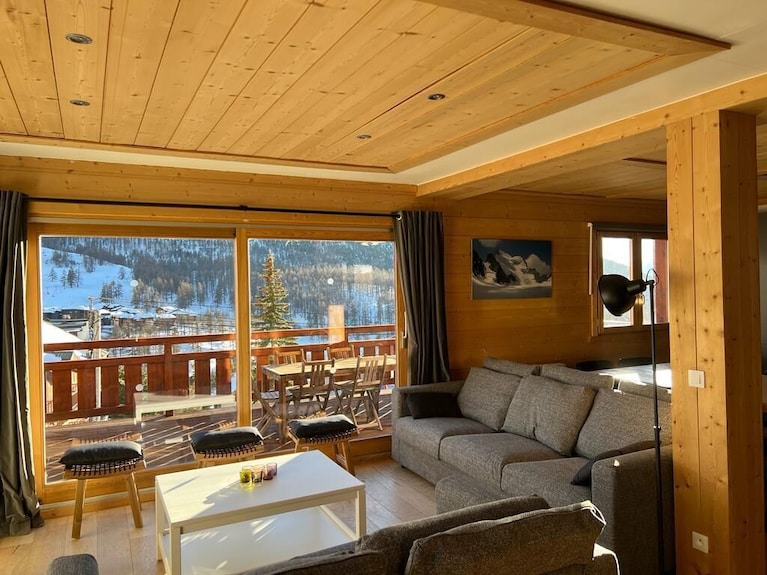 Nieuw Charmant Chalet, 15 Tot 16 Personen Met Panoramisch Terras Op Het Zuiden - Sauze d'Oulx