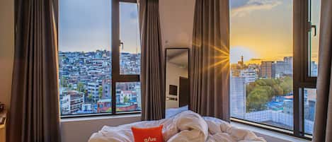 Quarto casal luxo | Vista para a cidade