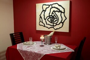 Opções para refeição no quarto