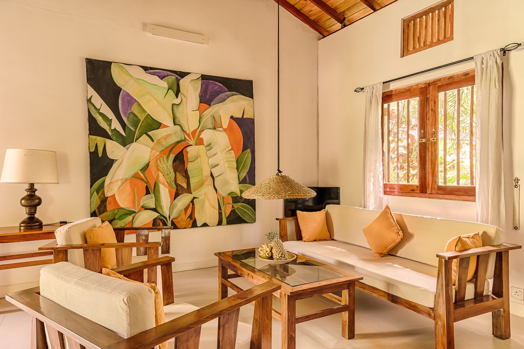 Villa Deluxe, 2 quartos, terraço, vista para o jardim | Sala