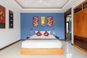 1-Bedroom Villa with a Private Pool | 1 quarto, cofre no quarto, ferro/tábua de engomar, Wi-fi grátis 
