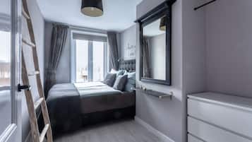 Apartamento luxo | 1 quarto, roupas de cama antialérgicas, frigobar, cofres nos quartos