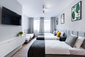 Apartamento Deluxe | Ferro/tábua de engomar, Wi-fi grátis, roupa de cama fornecida