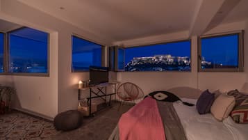 Penthouse, 1 quarto (Aphrodite - Acropolis View) | 1 quarto, cofre no quarto