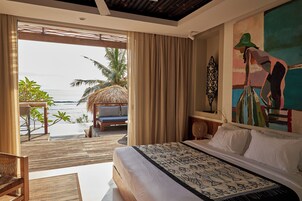 Villa Exclusiva, 2 quartos, piscina privativa, vista para o oceano | Minibar, secretária, Wi-fi grátis, roupa de cama fornecida