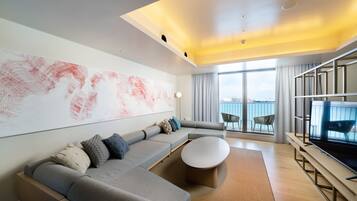 Suíte estúdio superluxo, para não fumantes (Concept: No.501 Mio Owa) | Área de estar | TV de tela plana