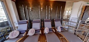 Sauna seca, sauna a vapor, massagens desportivas, tratamentos faciais