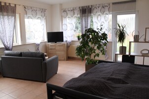 Apartamento (1-Zi-Appartment EG) | Área de estar | Smart TV