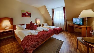 1 quarto, roupas de cama antialérgicas, cofres nos quartos