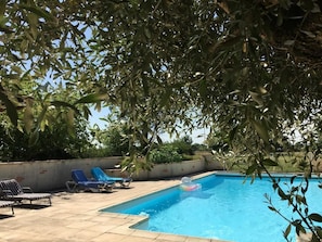 Piscina exterior sazonal, espreguiçadeiras 
