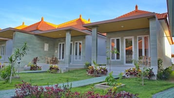 Quarto casal ou duplo luxo, vista para o jardim | Terraço/pátio