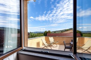 Quarto casal superior, terraço | Terraço/pátio