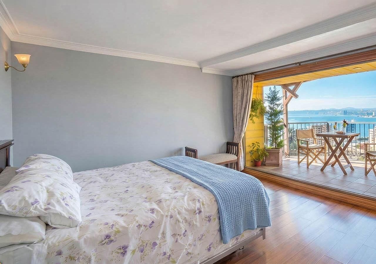 Quarto casal luxo | Cofres nos quartos, cortinas blackout, quartos à prova de som