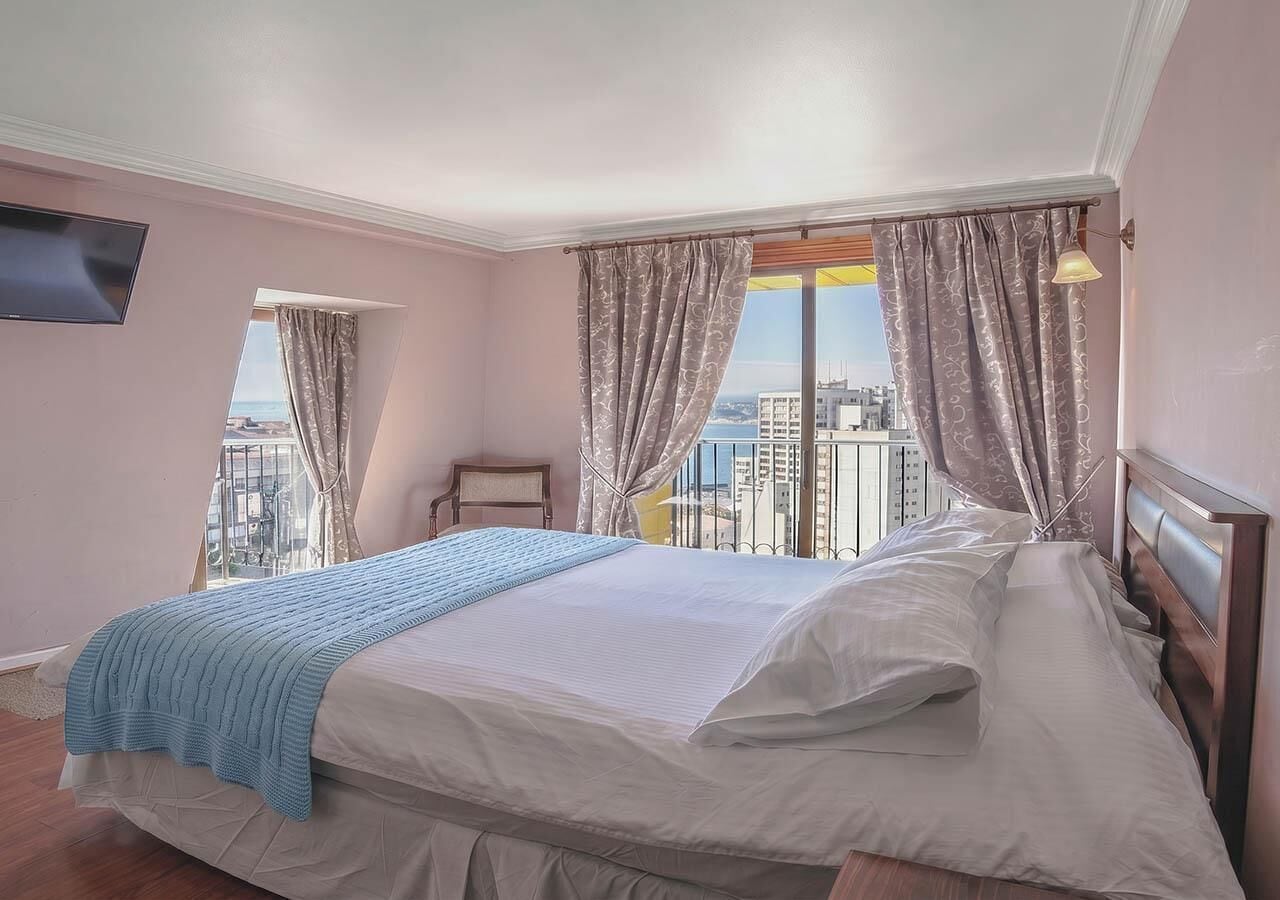 Quarto casal panorâmico | Cofres nos quartos, cortinas blackout, quartos à prova de som