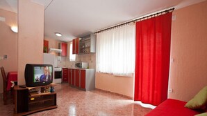 Apartamento, 1 quarto (720-1.kat) | Sala de estar | Televisor 