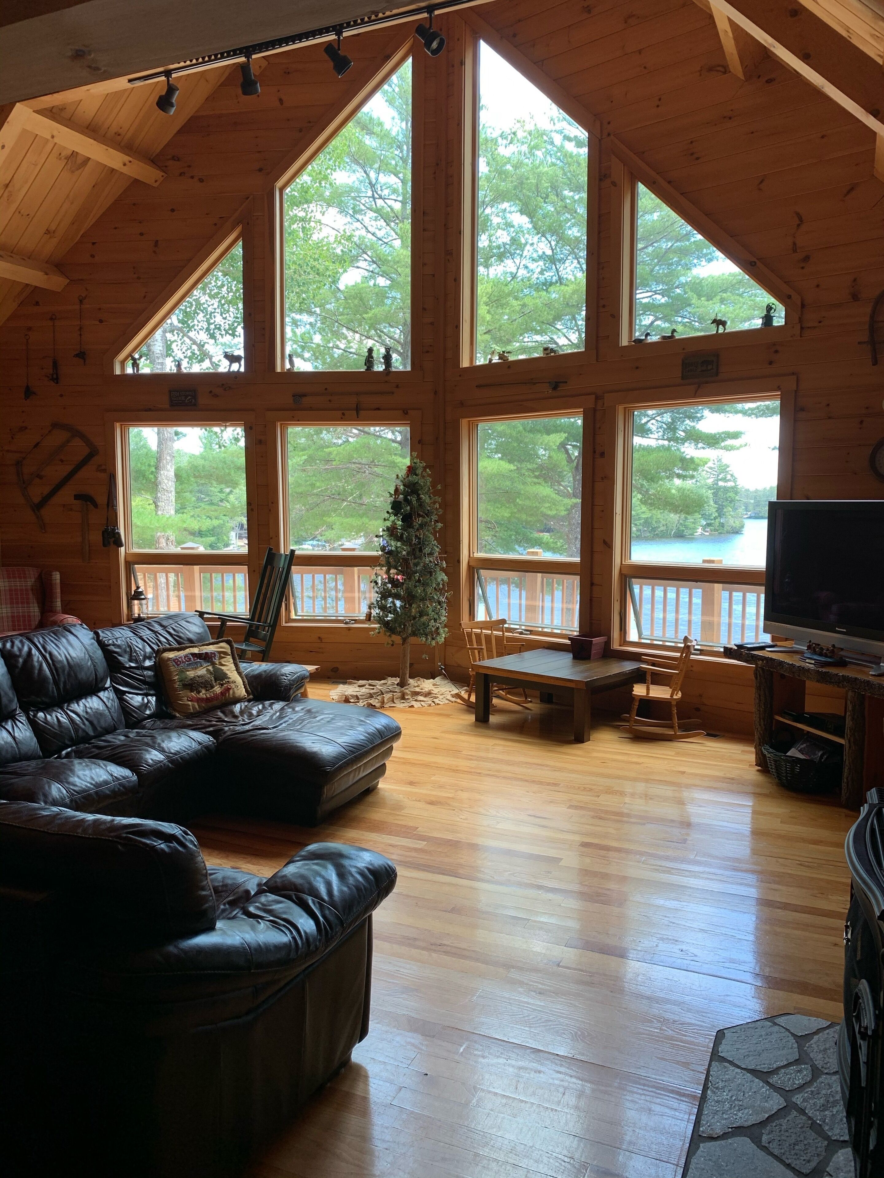 Cabane En Rondins Sur Pine River Pond à Wakefield Nh - New Hampshire