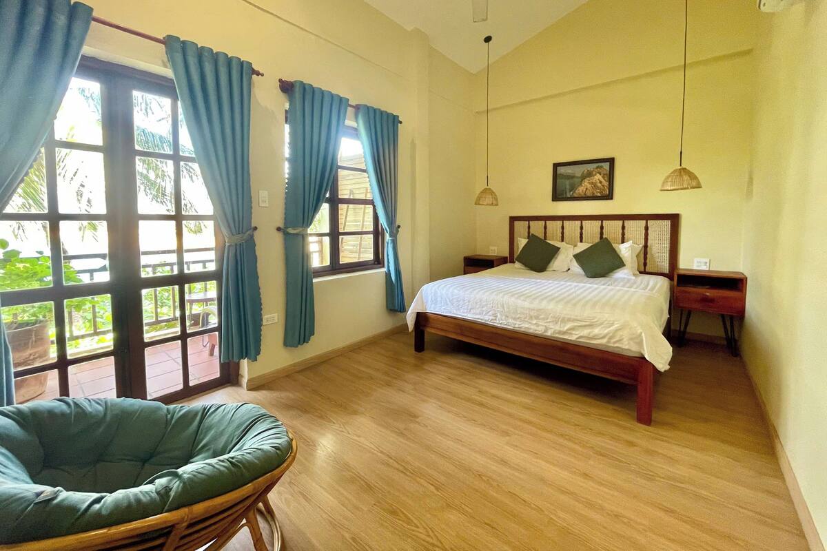 Quarto Duplo, vista para o mar | Wi-fi grátis, roupa de cama fornecida