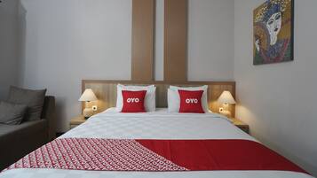 Quarto Duplo Deluxe | Secretária, Wi-fi grátis, roupa de cama fornecida