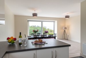 Vila superior | Cozinha privada | Geladeira grande, micro-ondas, fogão, cooktop