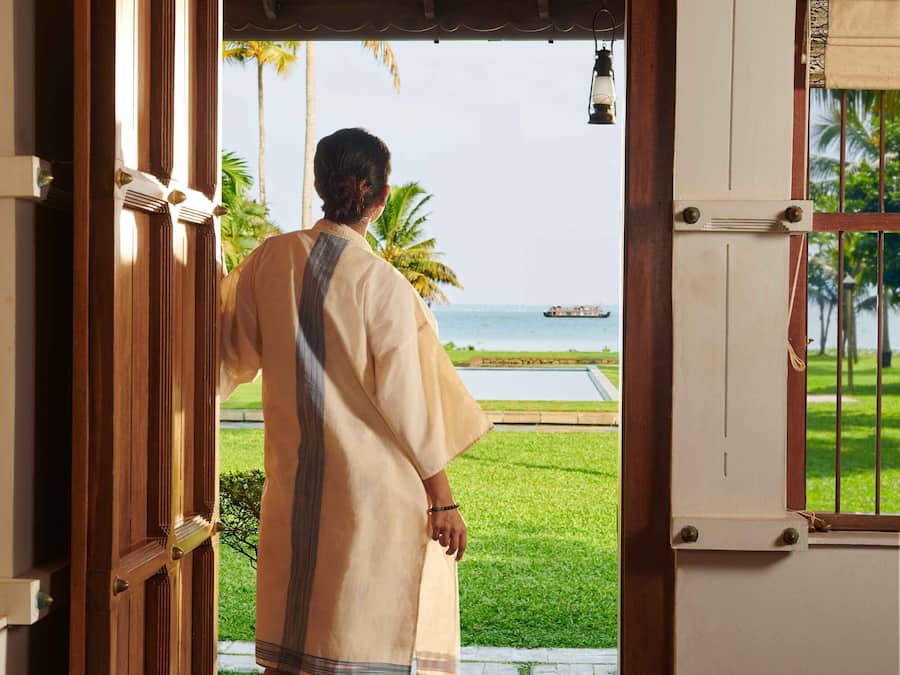 Vista para o campo desde o alojamento