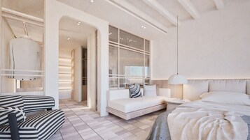 Suíte estúdio luxo | Cofres nos quartos, escrivaninha, quartos à prova de som