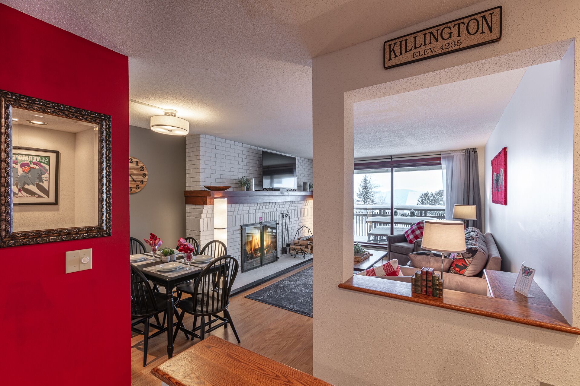 ⭐️Ski On-ski Off Cozy Mountain Condo W/real Wood Fire Place- King Bed 2-bed/bath - Killington, VT