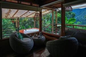 Cabana de Madeira Deluxe | Sala de estar