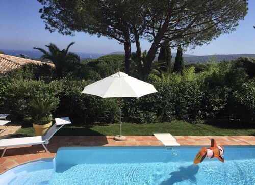 Villa Avec Piscine, à 2,5 Km De La Plage Et Du Centre De Saint-tropez, Jardin, Vue Mer - Saint-Tropez