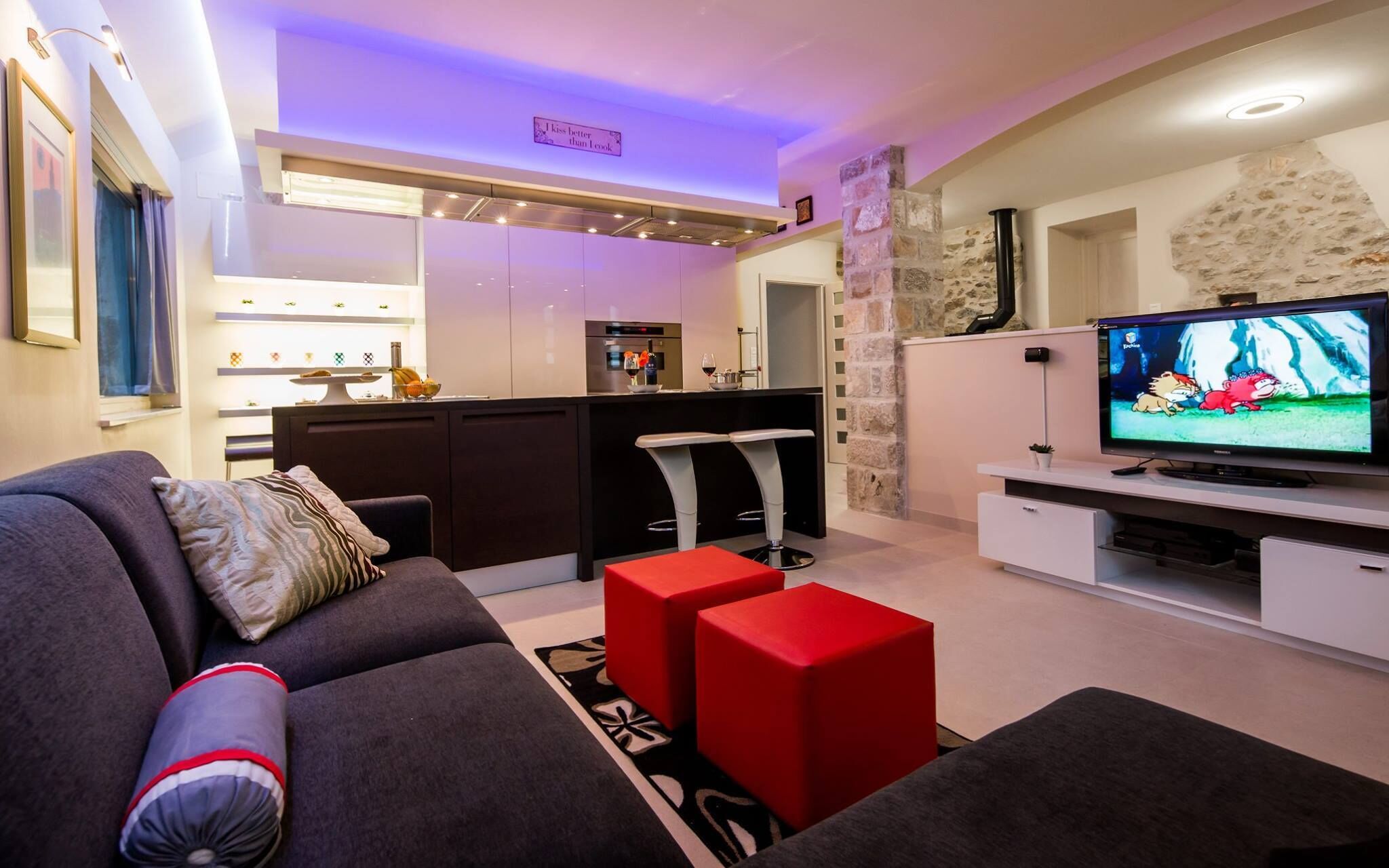 Villa, 3 quartos | Sala de estar | TV de ecrã plano, consola de videojogos 