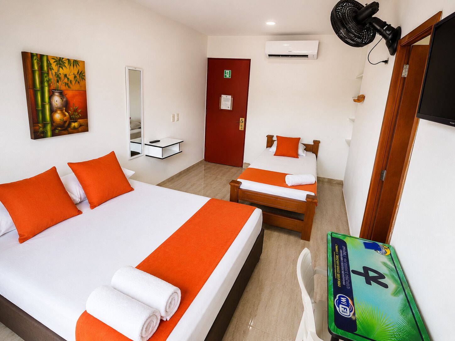 Wi-fi grátis, roupa de cama fornecida 