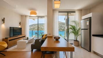 Executive Suites, Sea View | Roupa de alta qualidade, cofre no quarto, com decoração personalizada