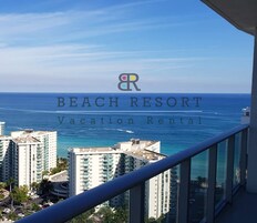 Apartamento luxo, 2 quartos, vista parcial para o mar, de frente para o mar (Full View) | Vista para praia/oceano