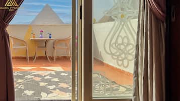 Pyramids View Double or Twin Room | Lençóis de algodão egípcio, roupa de alta qualidade