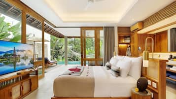 Villa, 1 quarto, piscina privativa | 2 quartos, roupa hipoalergénica, minibar, cofre no quarto