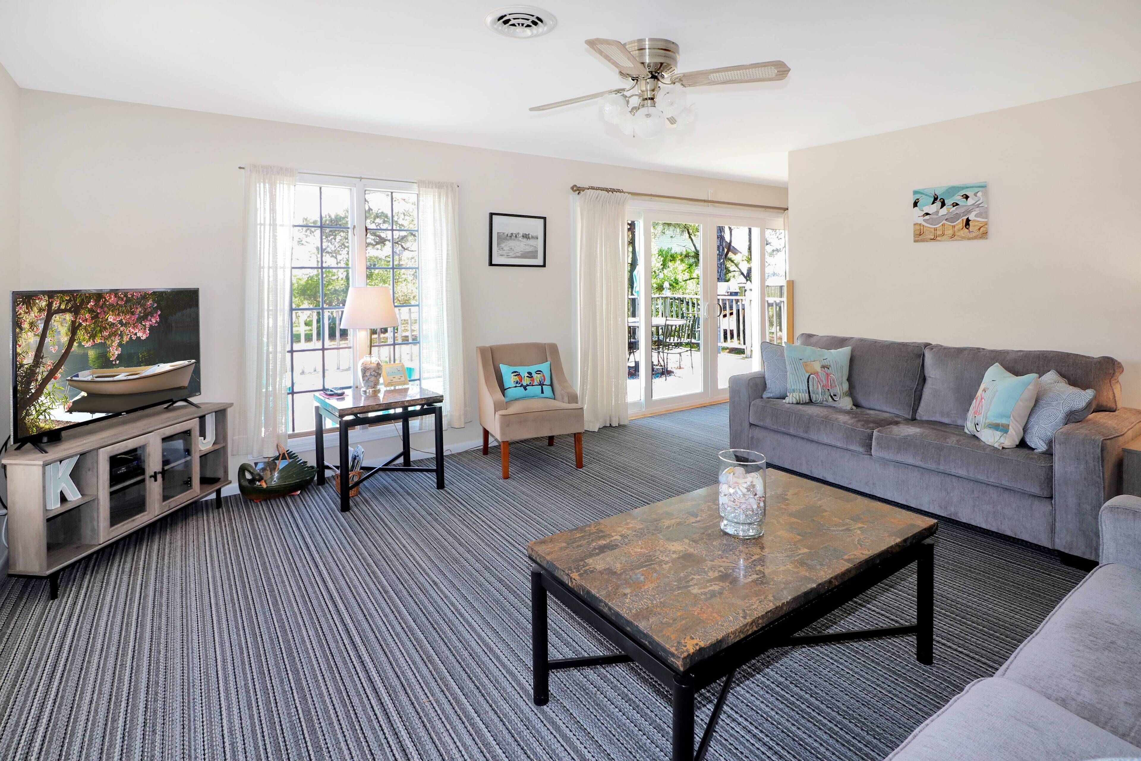 Southern Dream | Oyster Bay Water View Home, Screened Porch, Large Deck + Outdoor Shower - Chincoteague, VA