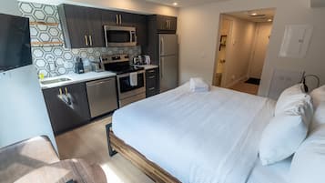 Suíte estúdio | 1 quarto, cortinas blackout, quartos à prova de som