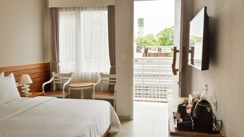 Quarto Duplo ou Twin Deluxe, varanda | Comodidade do quarto