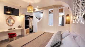 Quarto Deluxe | 1 quarto, lençóis de algodão egípcio, roupa de alta qualidade, minibar