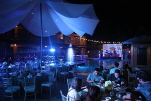 Espaço exterior para banquetes