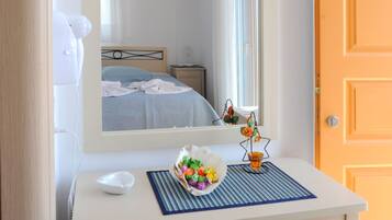 Duplex, vista para o mar | Roupas de cama premium, cofres nos quartos, escrivaninha