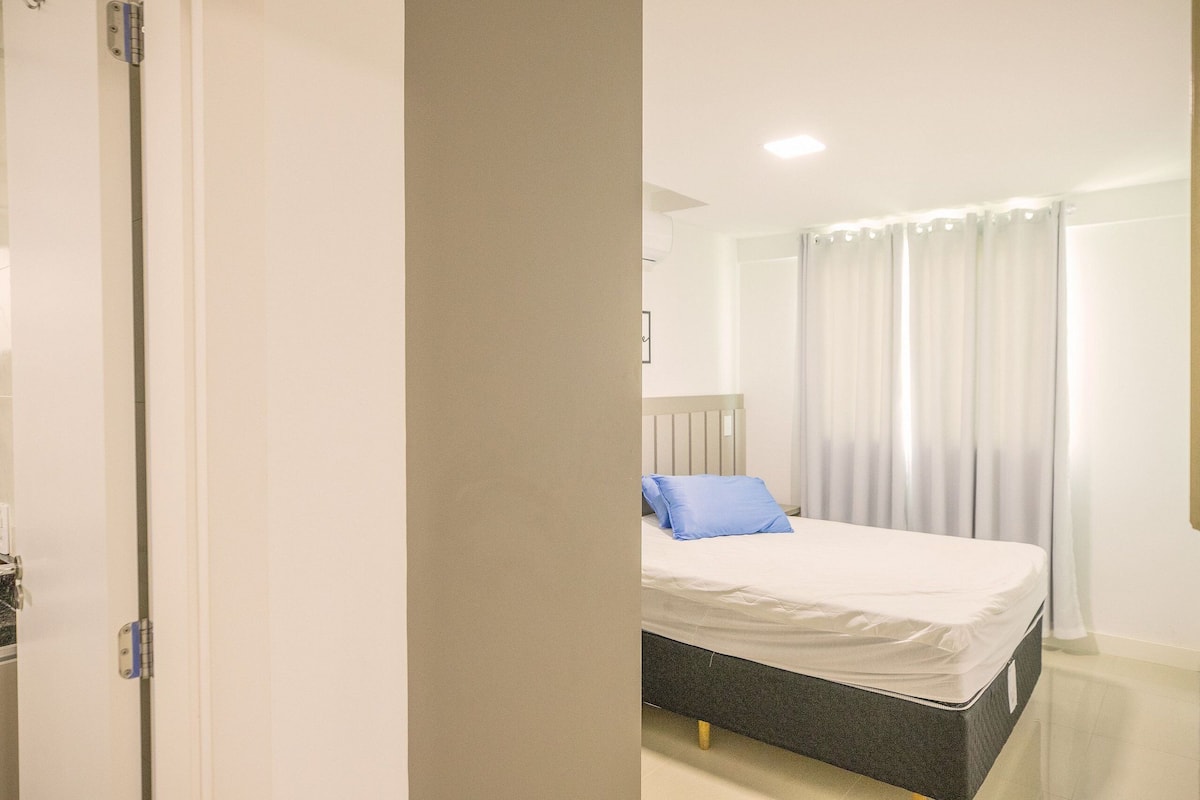 Apartamento básico | 2 quartos, espaço de trabalho para notebook