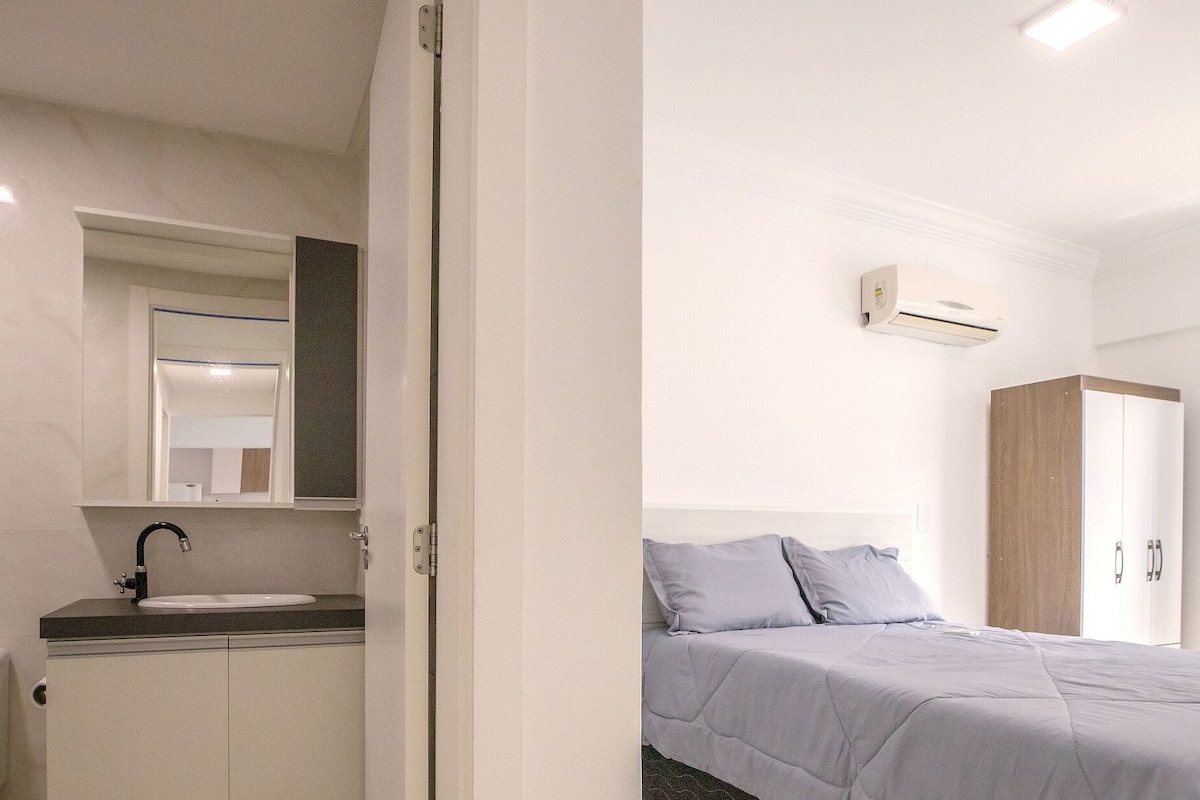 Apartamento básico | 2 quartos, espaço de trabalho para notebook