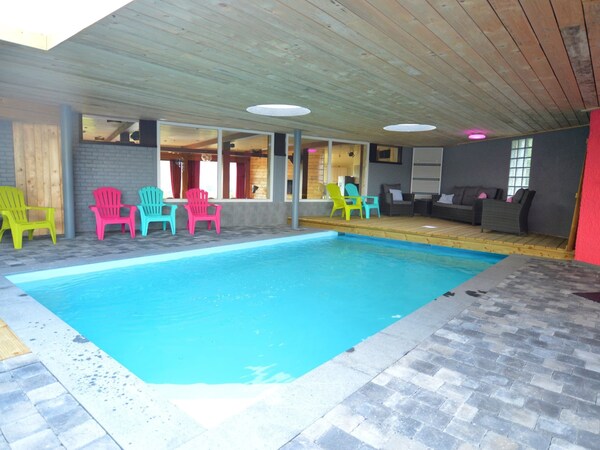 Superb House For Family Group With Swimming Pool, Sauna, Hot Tub, Billiards - Theux