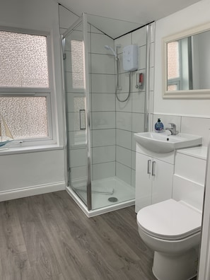 Apartamento Empresarial, 1 cama de casal | Casa de banho | Um polibã, artigos de higiene pessoal grátis, um secador de cabelo 